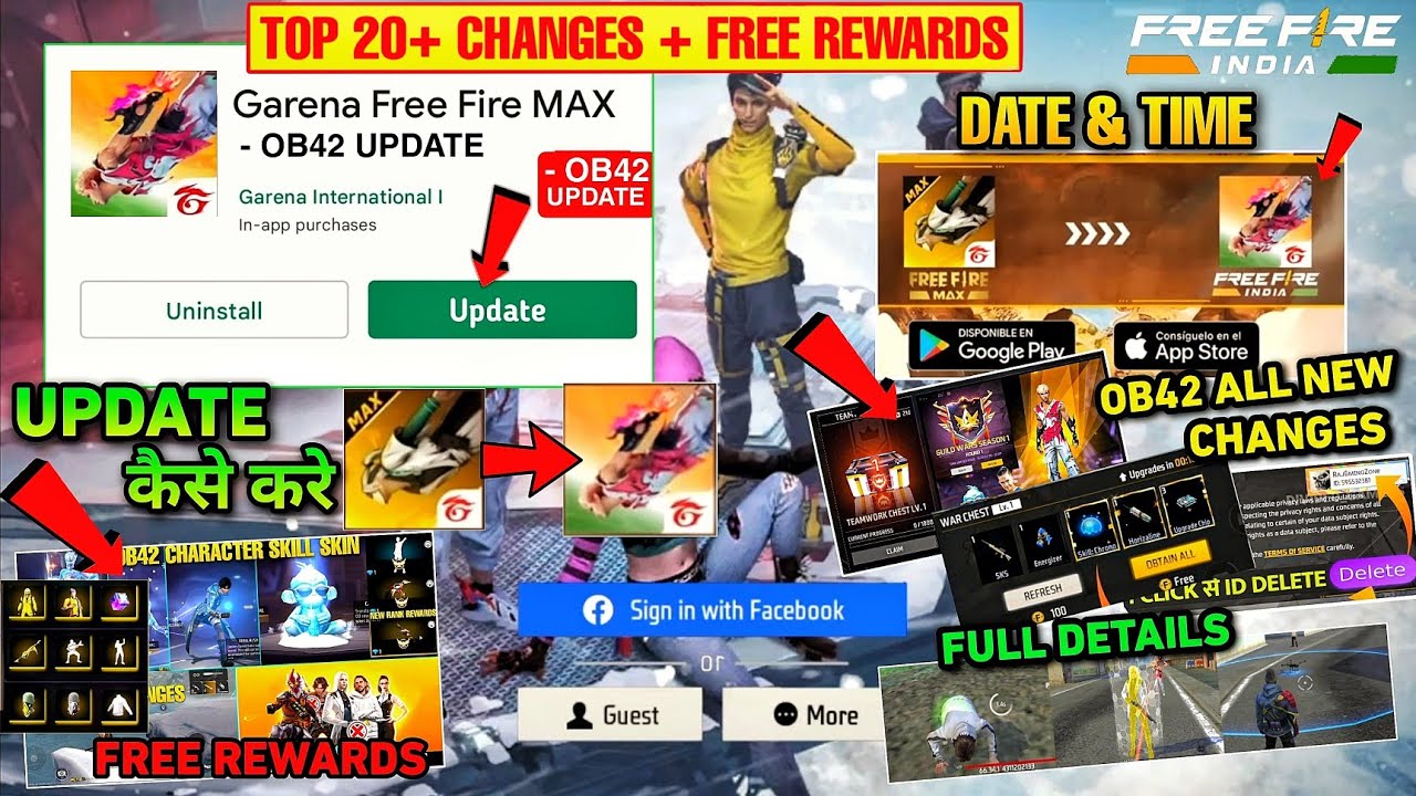 Ob42 New Update 🔥 Free Fire India - Return | FF Max New Ob42 Update ...