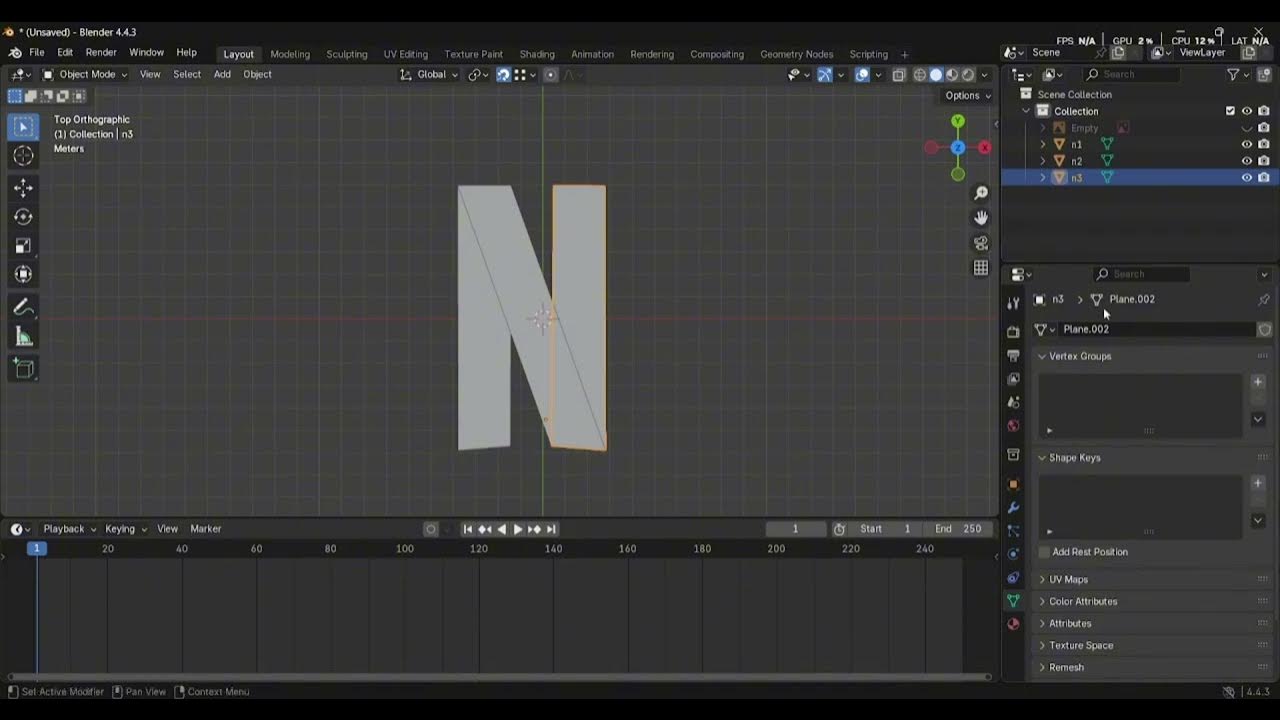 Full Tutorial Netflix 'N' Intro Logo Animation In Blender - YouTube