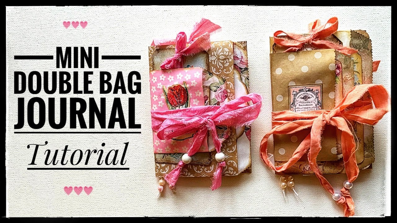 Journal Making - Mini Double Bag Journal - Tutorial - YouTube