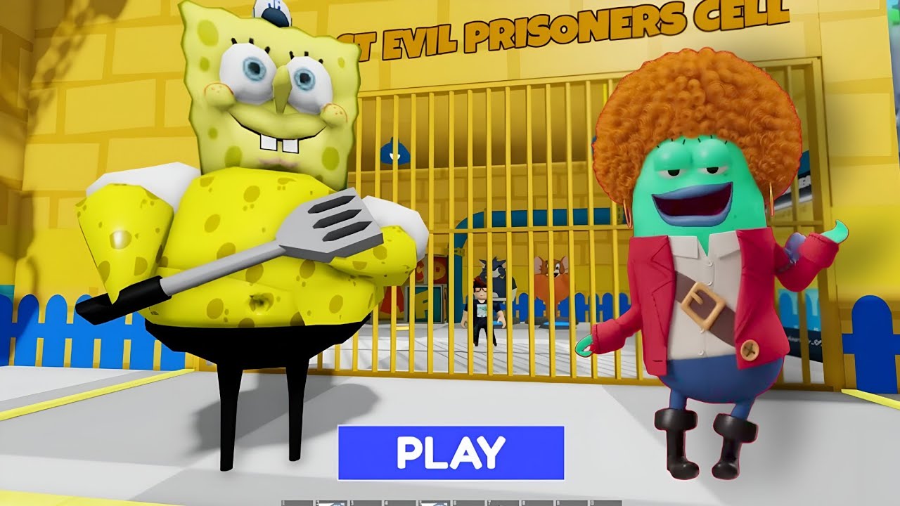 SPONGEBOB BIG GUY PANTS OK PRISON RUN! (OBBY) - Ice Spice Escape Bikini ...