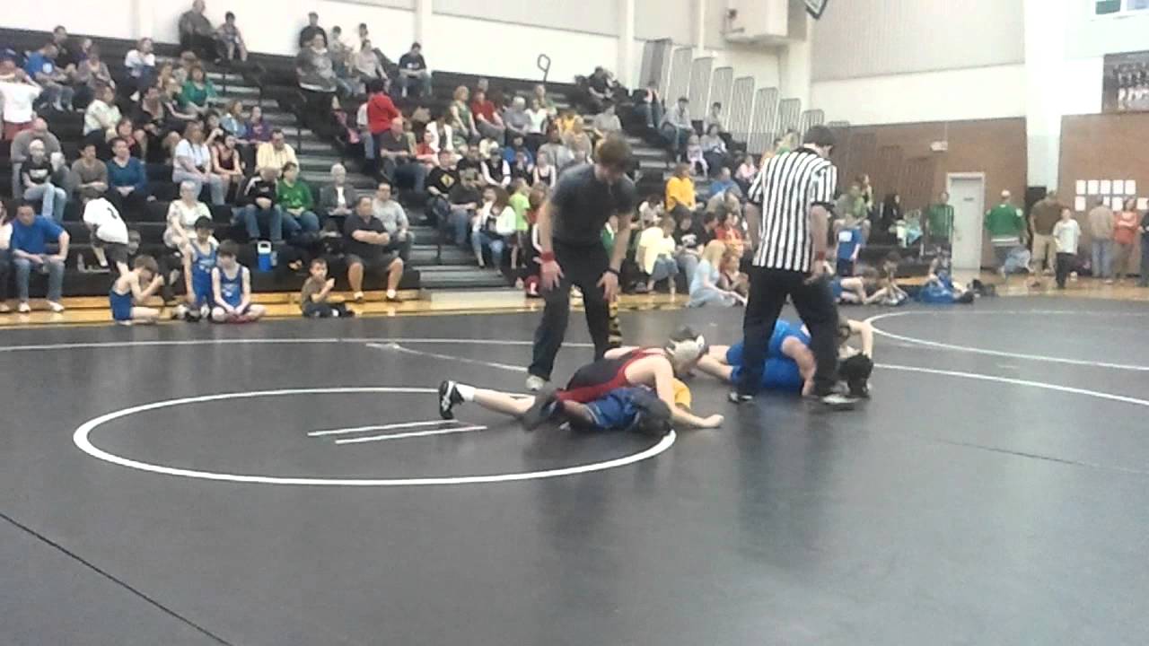 Jaden wilson wrestling 95lbs match 2 part 1 - YouTube