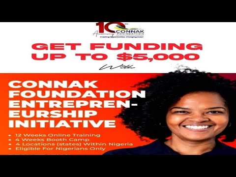 COFEI 2023 - APPLY FOR CONNAK FOUNDATION 5K DOLLARS GRANT 2023 - YouTube