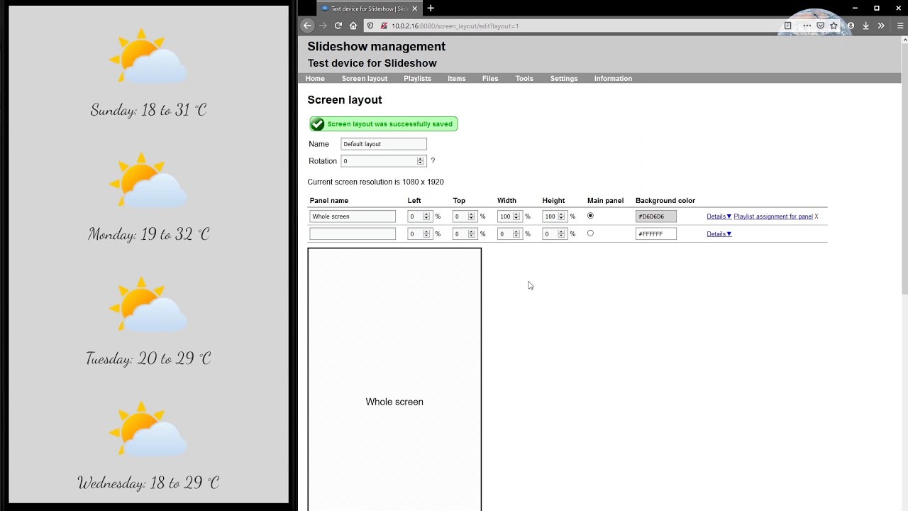 Slideshow - Tutorial 3: Weather forecast on screen - YouTube