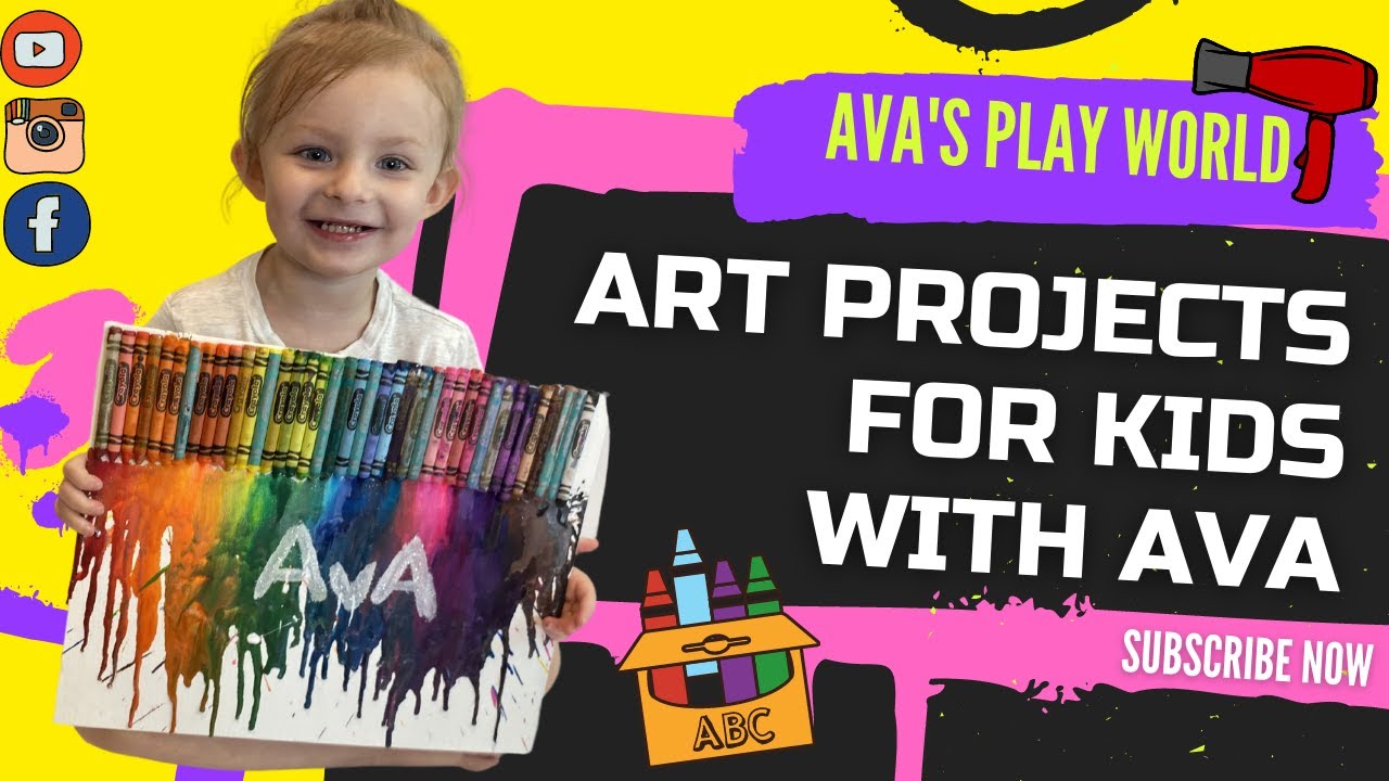 Art Projects For kids With Ava | Easy Kids Crafts | How To DIY Ideas ...