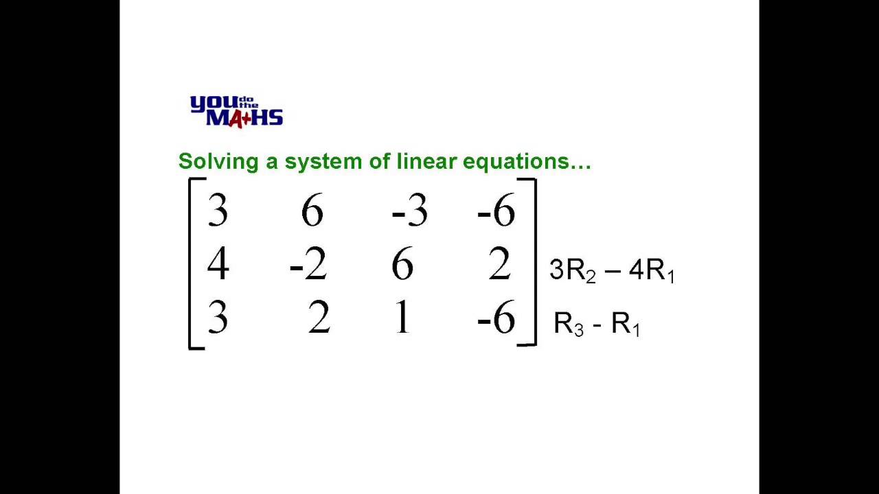 Solving A System Of Equations Using Matrices No Solutions YouTube