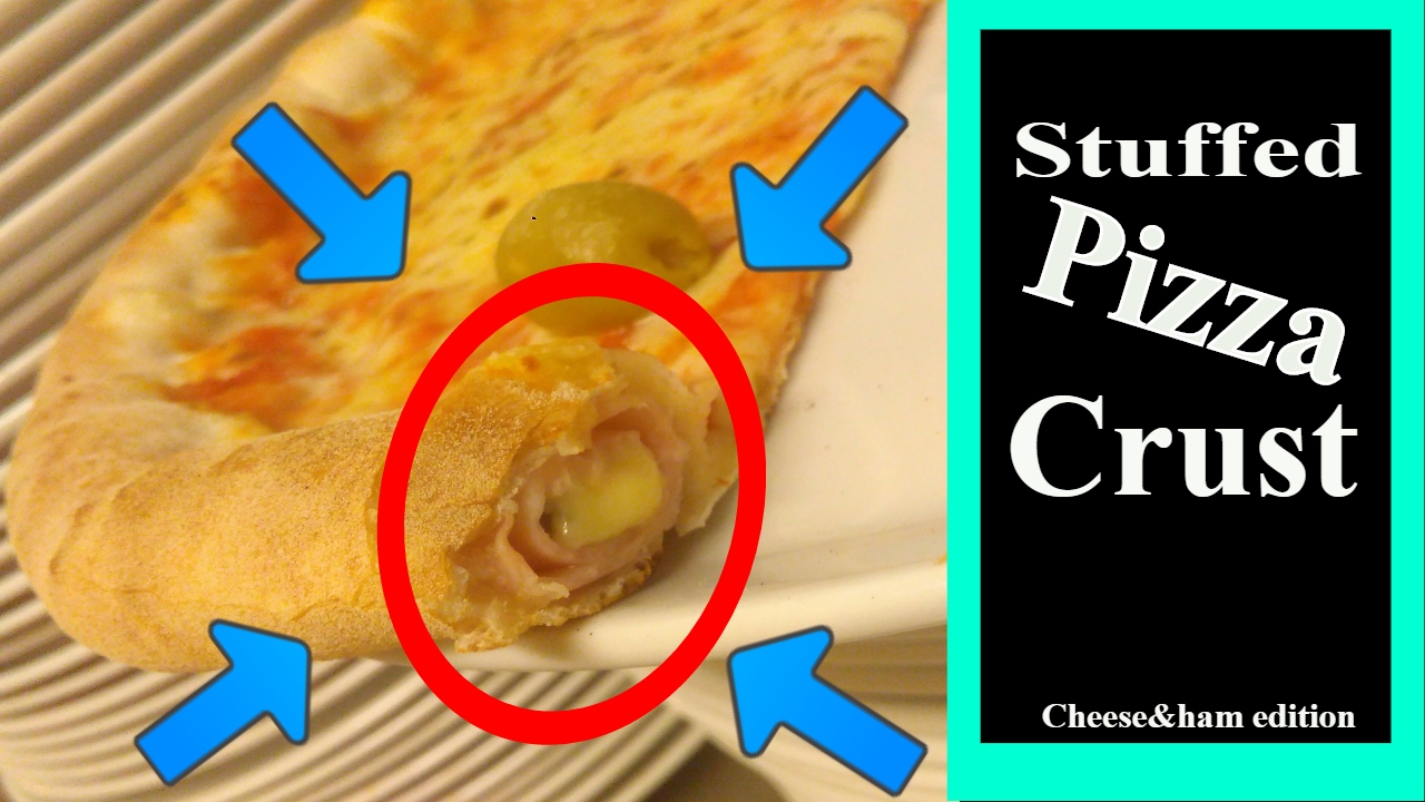 Stuffed Pizza Crust (ham&cheese) - YouTube