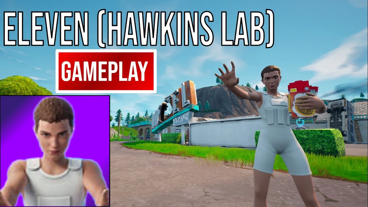 New Eleven (Hawkins Lab) Skin Gameplay (Stranger Things) Fortnite ...