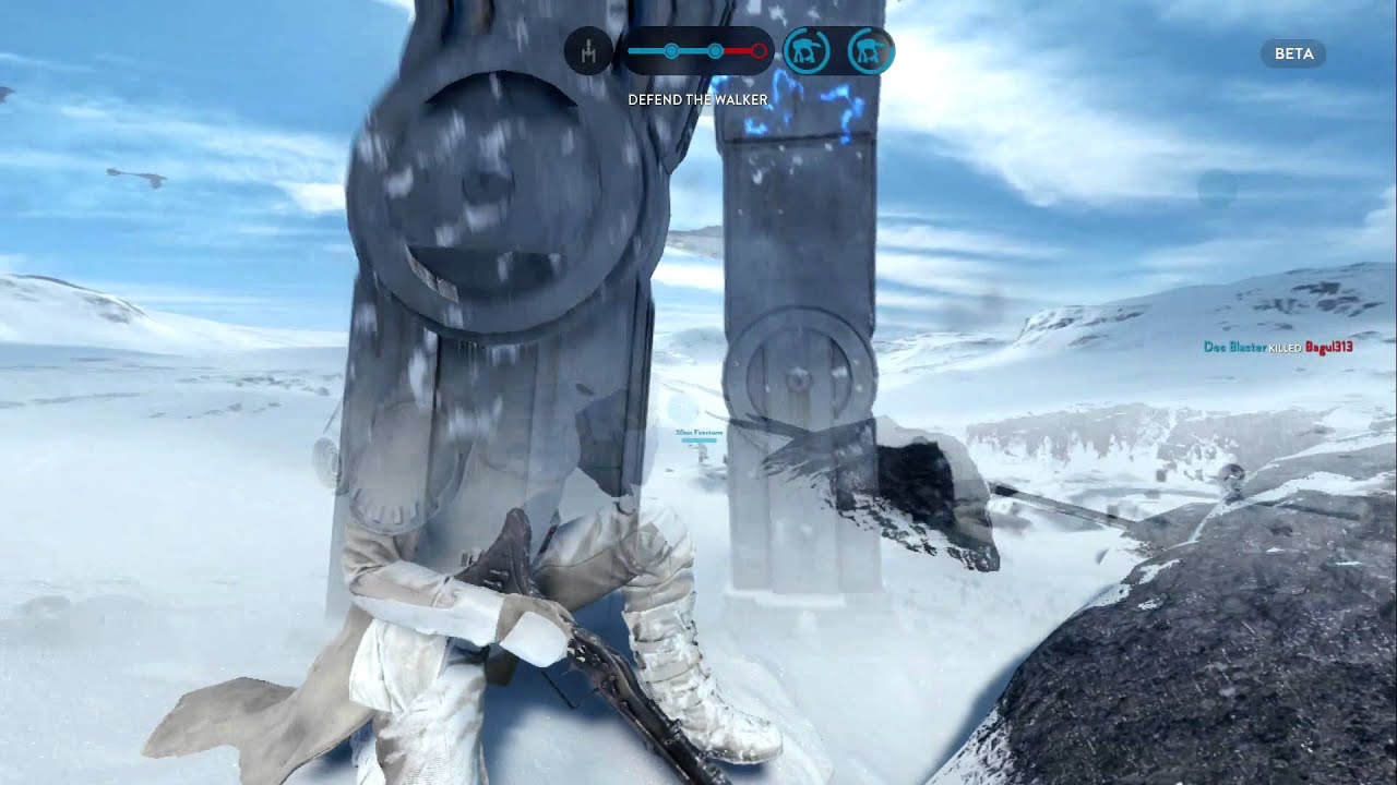 Star Wars Battlefront AT-AT Gameplay THE POWER! - YouTube
