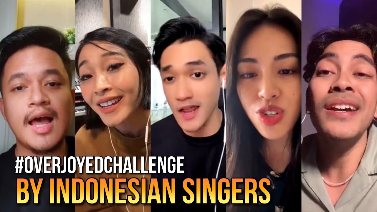 TIKTOK #OverjoyedChallenge by Indonesian Singers - YouTube