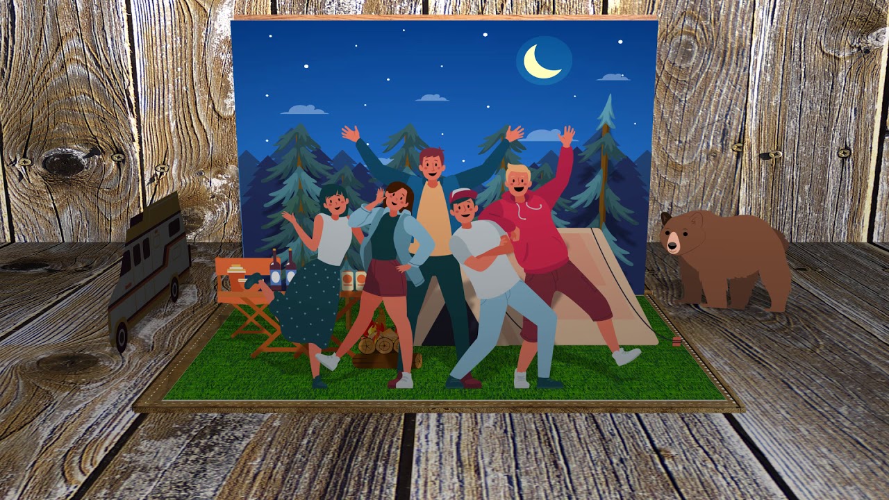 Pop up book animation - YouTube