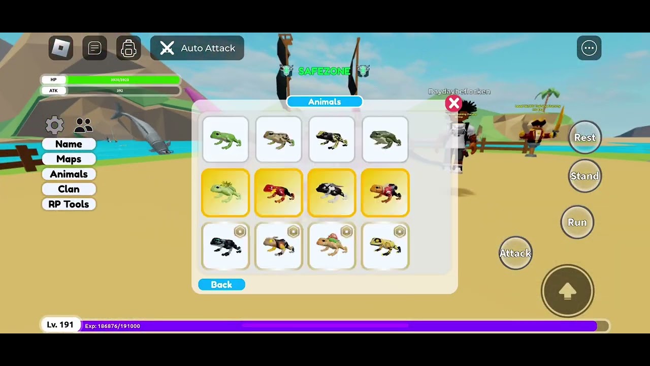 Animal sim: underwater all frogs skins. For my kids Axel and Cedric ...