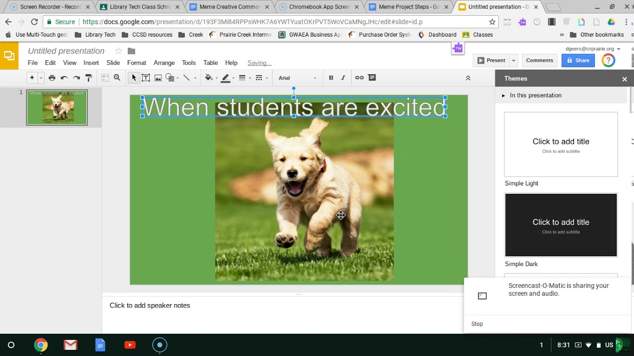 creating meme with google slides - YouTube