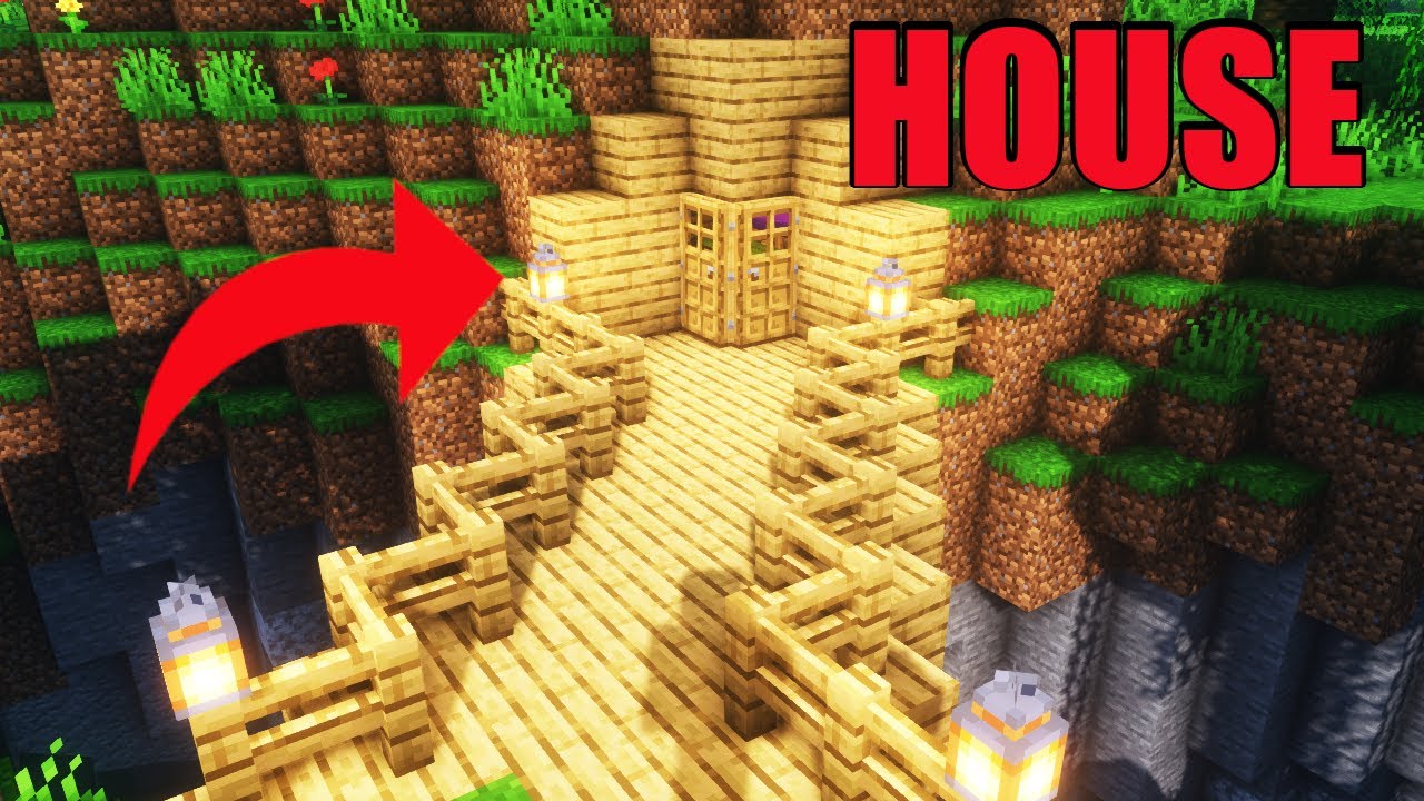 FIRST DAY HOUSE OVER THE RAVINE | MINECRAFT TUTORIAL 🏠 - YouTube