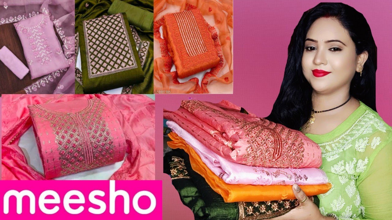 Meesho Dress Material Haul || Festival Special || Starting Rs.483 Only ...