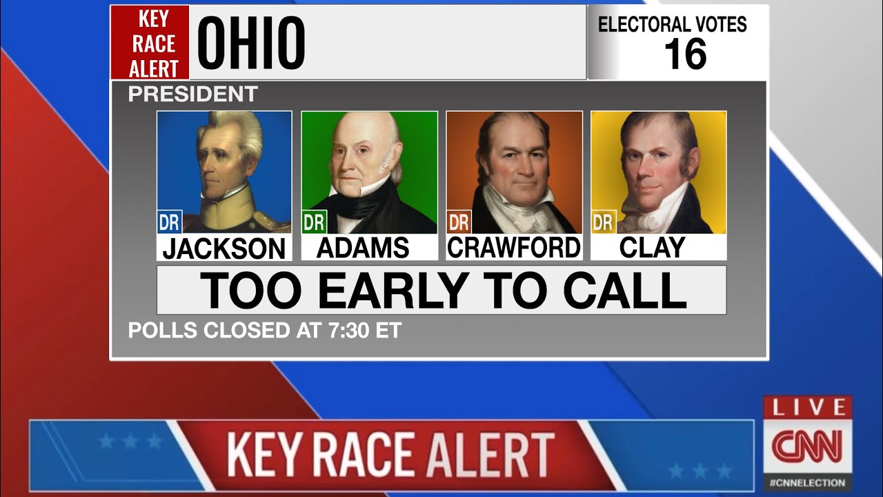 Election Night 1824: John Quincy Adams Vs Andrew Jackson Vs William ...