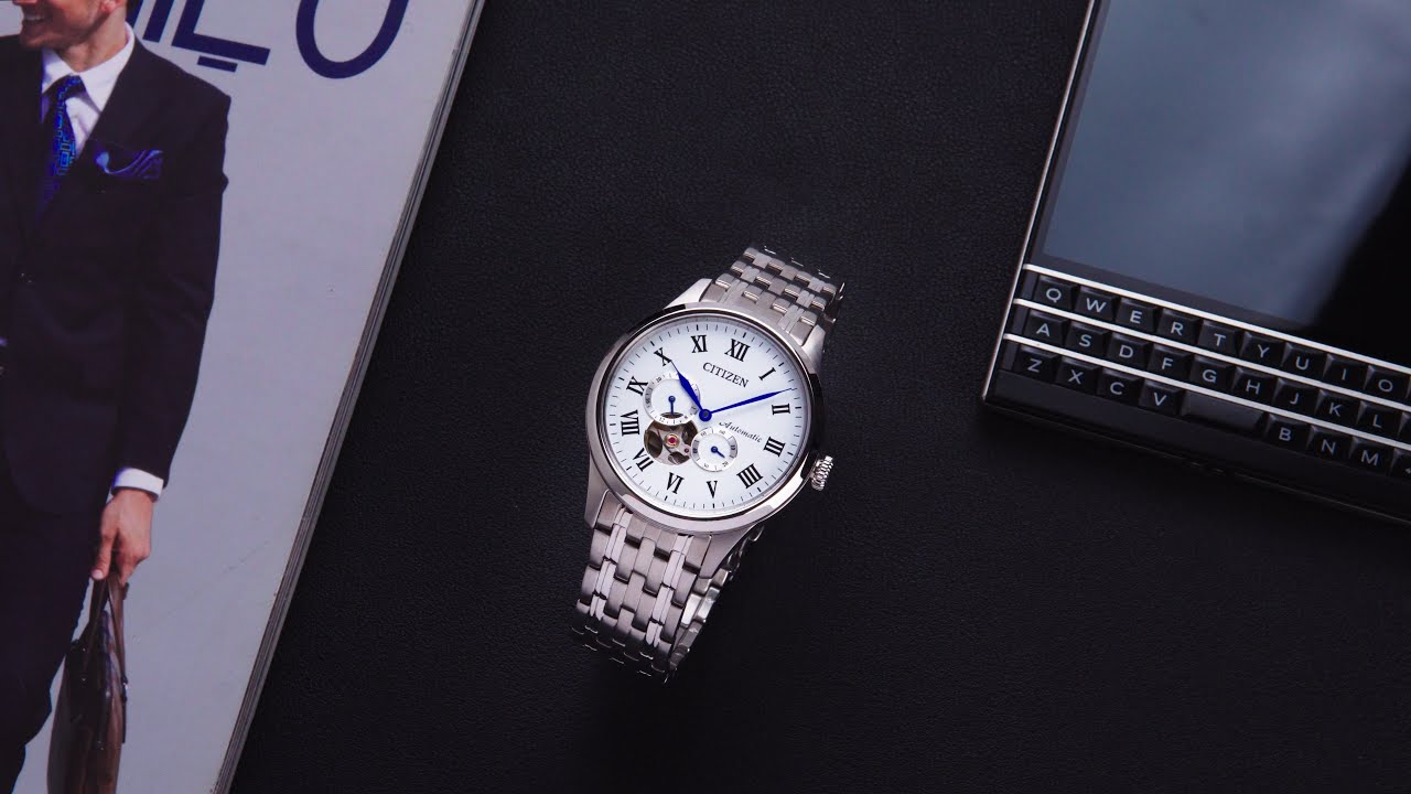 Đồng hồ Citizen NP1020-82A máy cơ “Open Heart”, trữ cót 40 giờ