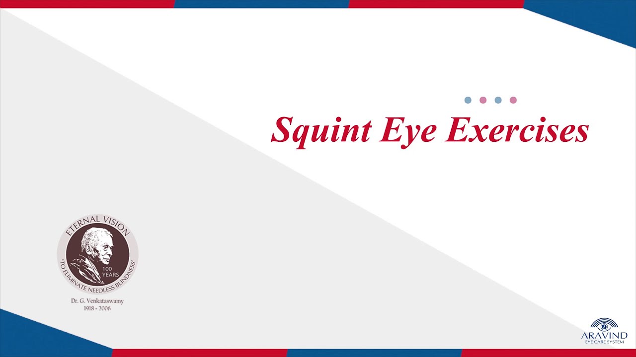 Squint Eye Exercises - YouTube