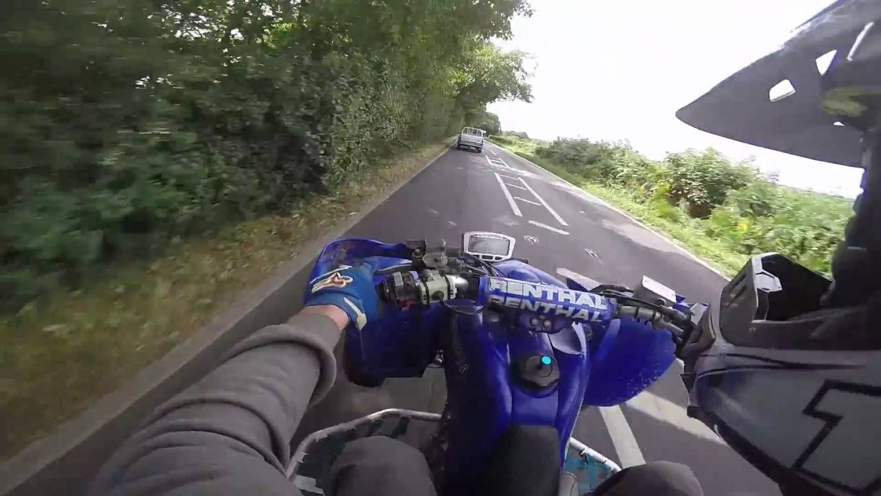 STREET Riding A Road Legal Yamaha Raptor 660 Atv - YouTube