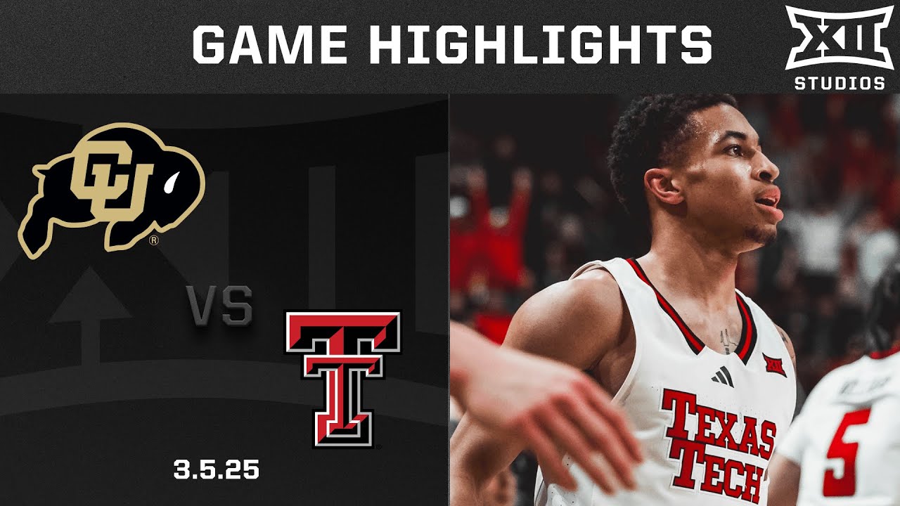 Colorado vs. #9 Texas Tech Game Highlights | 2024-25 Big 12 Men's ...