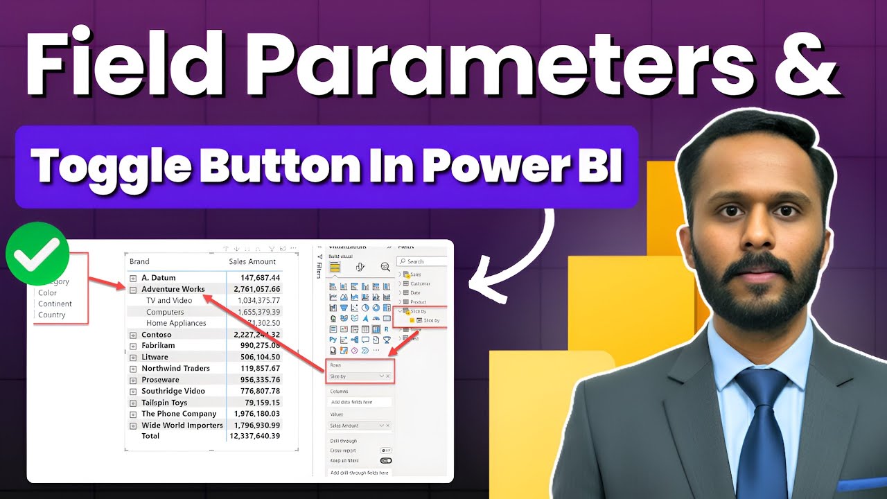 Power BI Interview: Field Parameters & Toggle Button in Power BI - YouTube