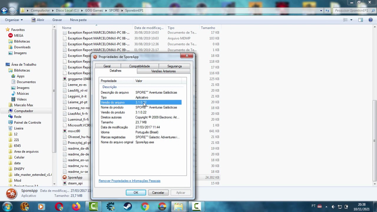Spore - How to view the version - YouTube