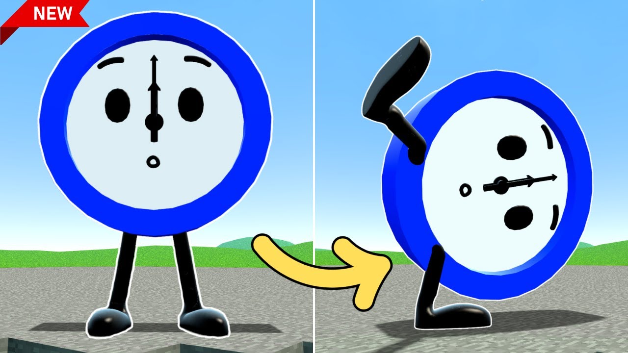 New Clocky From Battle For Dream Island 3D Memes Nextbot In Garry's Mod ...