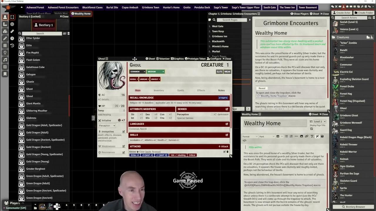 Foundry VTT Adventure Creation E18: Grimbone Encounters - YouTube