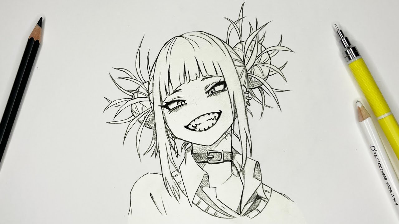 How to Draw Himiko Toga Step by step - YouTube
