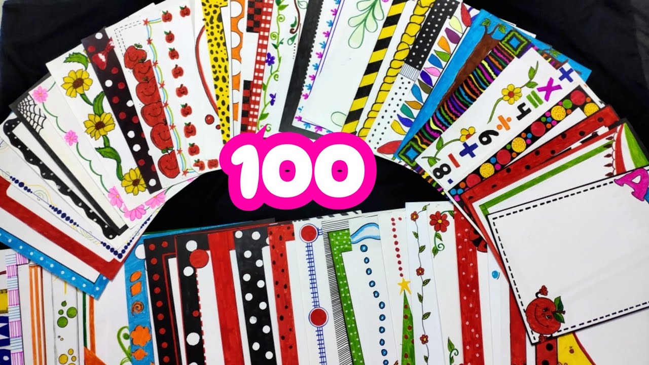 100 Border Design For project || File decoration ideas Border design ...