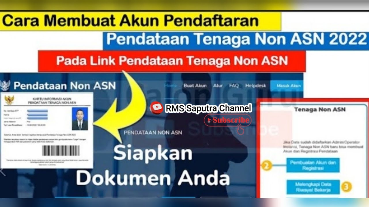 CARA BENAR REGISTRASI HINGGA SELESAI PENDATAAN TENAGA NON ASN PADA AKUN ...