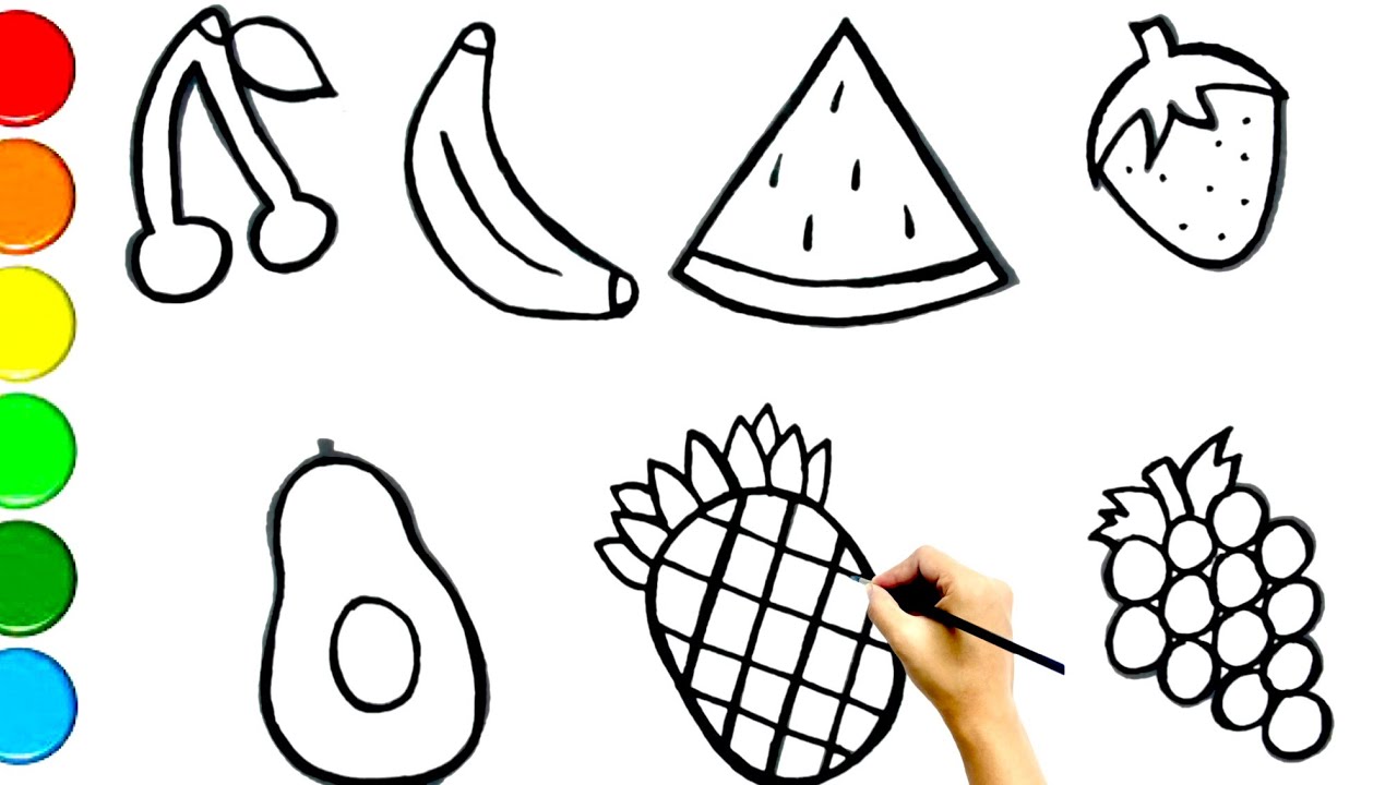 Let’s Learn to Draw Fruits | Painting, Drawing, Coloring Tips for ...