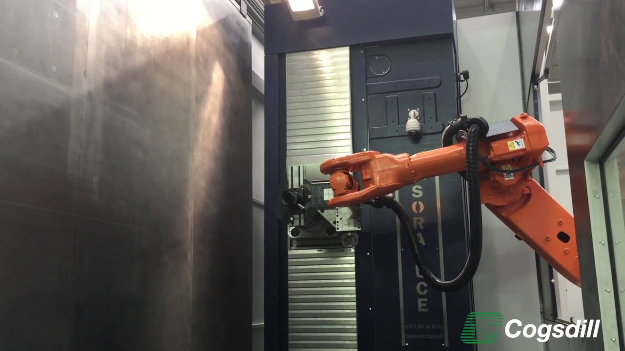 Cogsdill automated facing heads with Robot tool change - YouTube