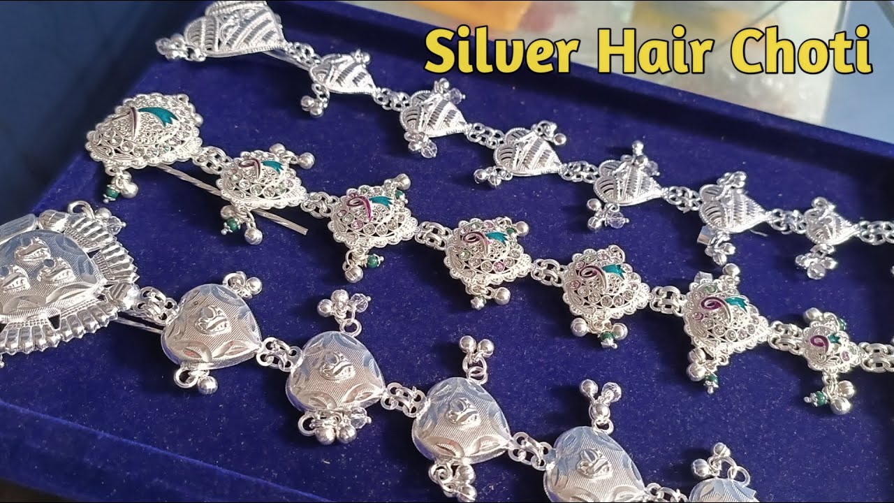 Most Beautiful silver hair choti designing || चांदी की बाल चौटी डिजाइन ...