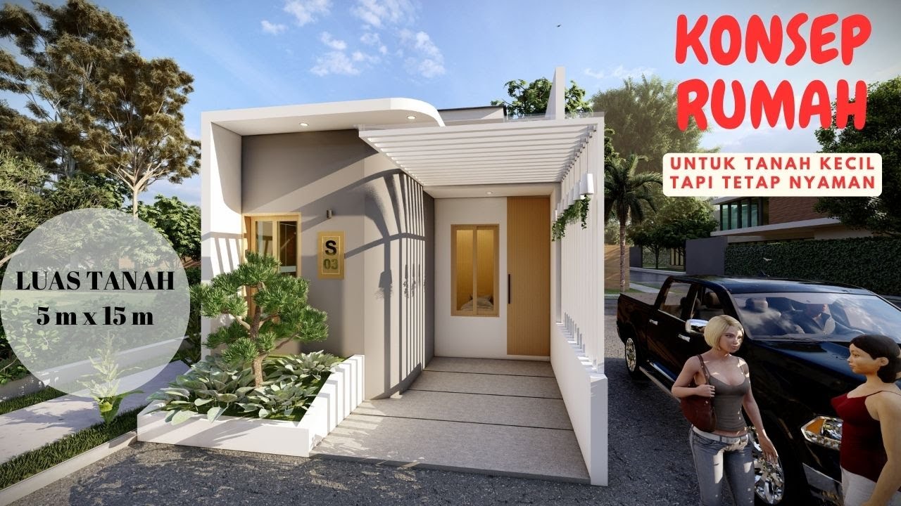 Desain Rumah Modern Minimalis // Open space house design #2 - YouTube