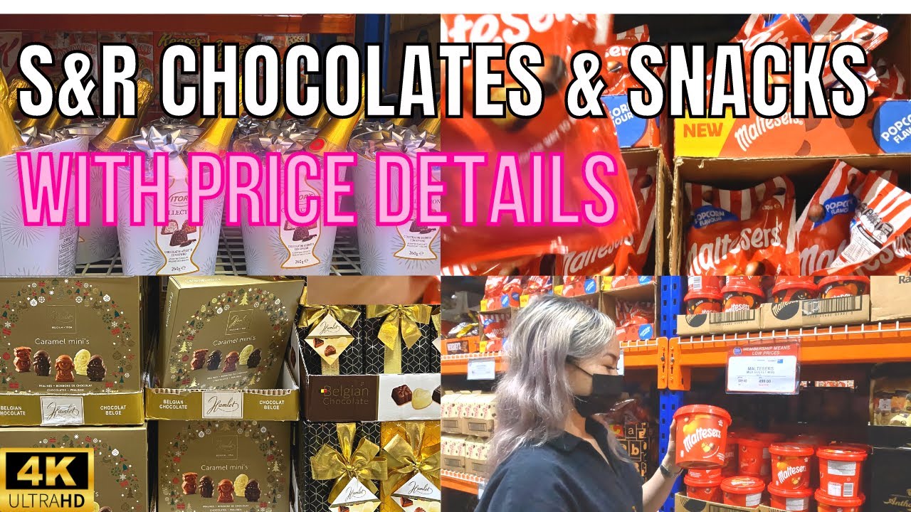 S&R GROCERY SHOPPING CHOCOLATES and SNACKS with Prices - YouTube