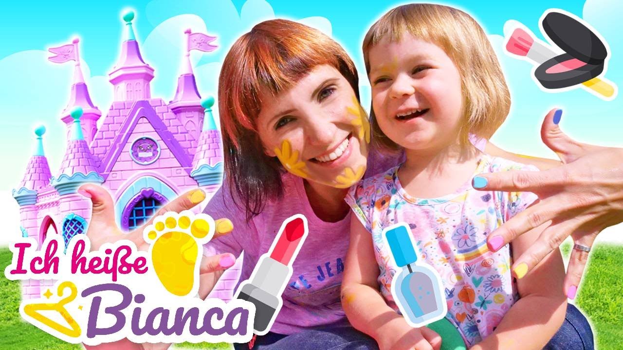 Bianca und Mama spielen Schönheitssalon. Kinder Video auf Deutsch| Ich ...