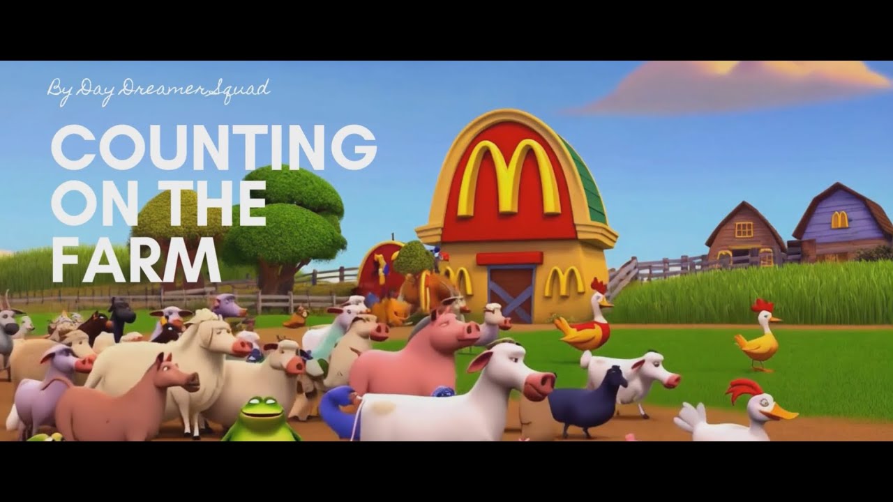 Counting in the farm | Learn to count from 1 to 10 | With sheep, cows ...