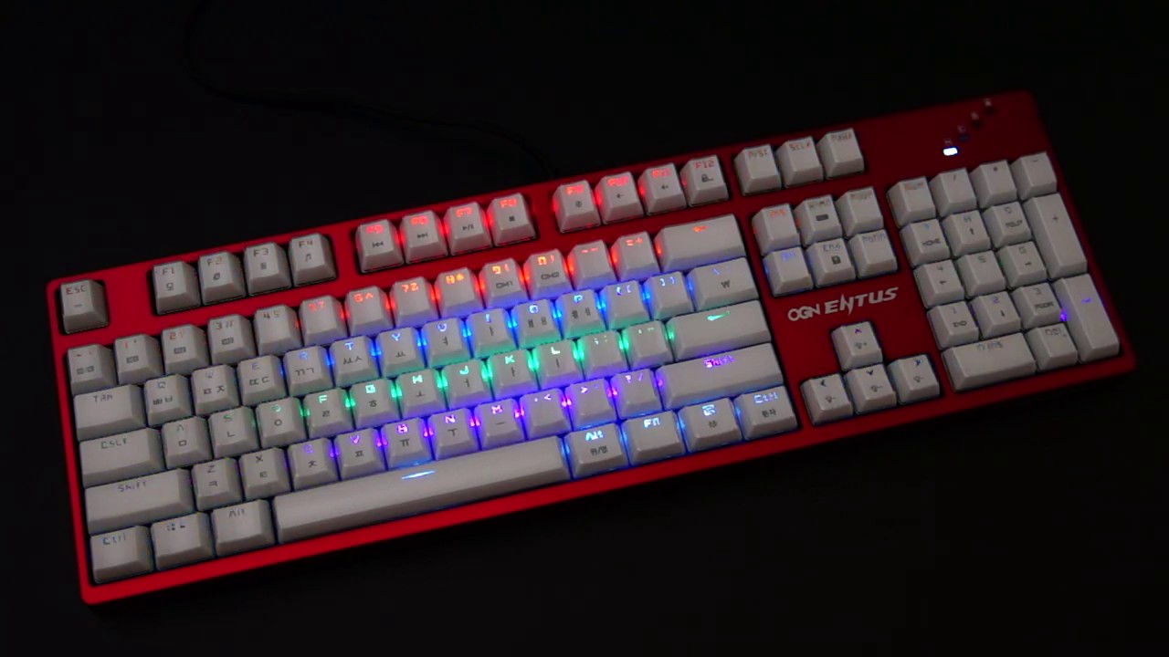 CJ ENM OGN K550GC GENESIS ENTUS 광축 게이밍 키보드 - YouTube