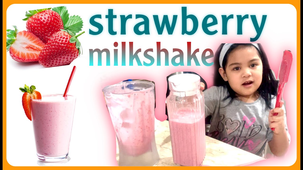 strawberry milkshake easy and quick recipe | how to make strawberry ...