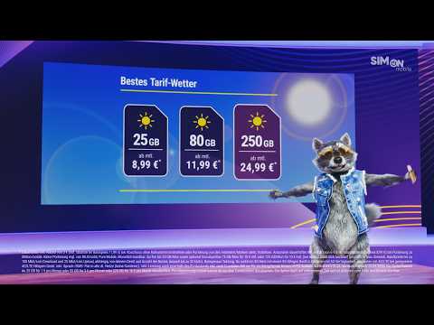 SIMon mobile |  Bestes Tarif-Wetter mit sonnigen 80 GB ab mtl. 11,99 €