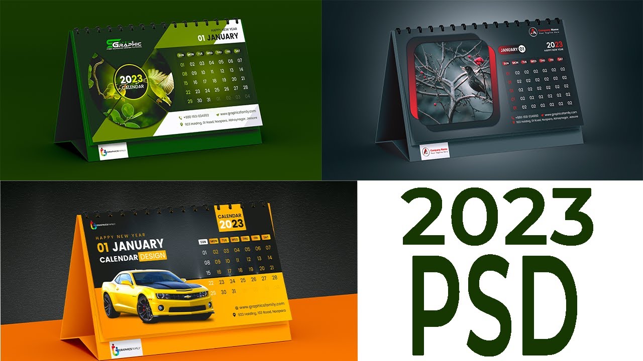 10+ Modern Desk Calendar Design in PSD Photoshop Tutorial - YouTube