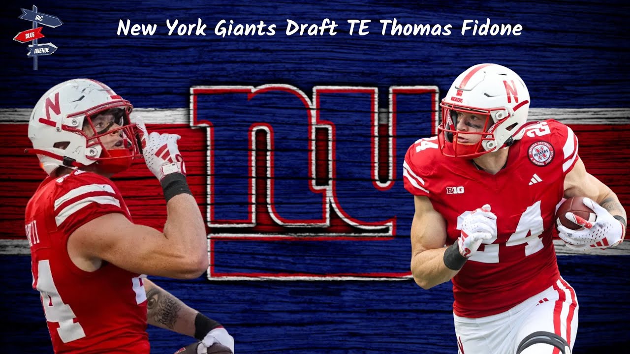 New York Giants Draft TE Thomas Fidone II In 7th Round | Nebraska ...
