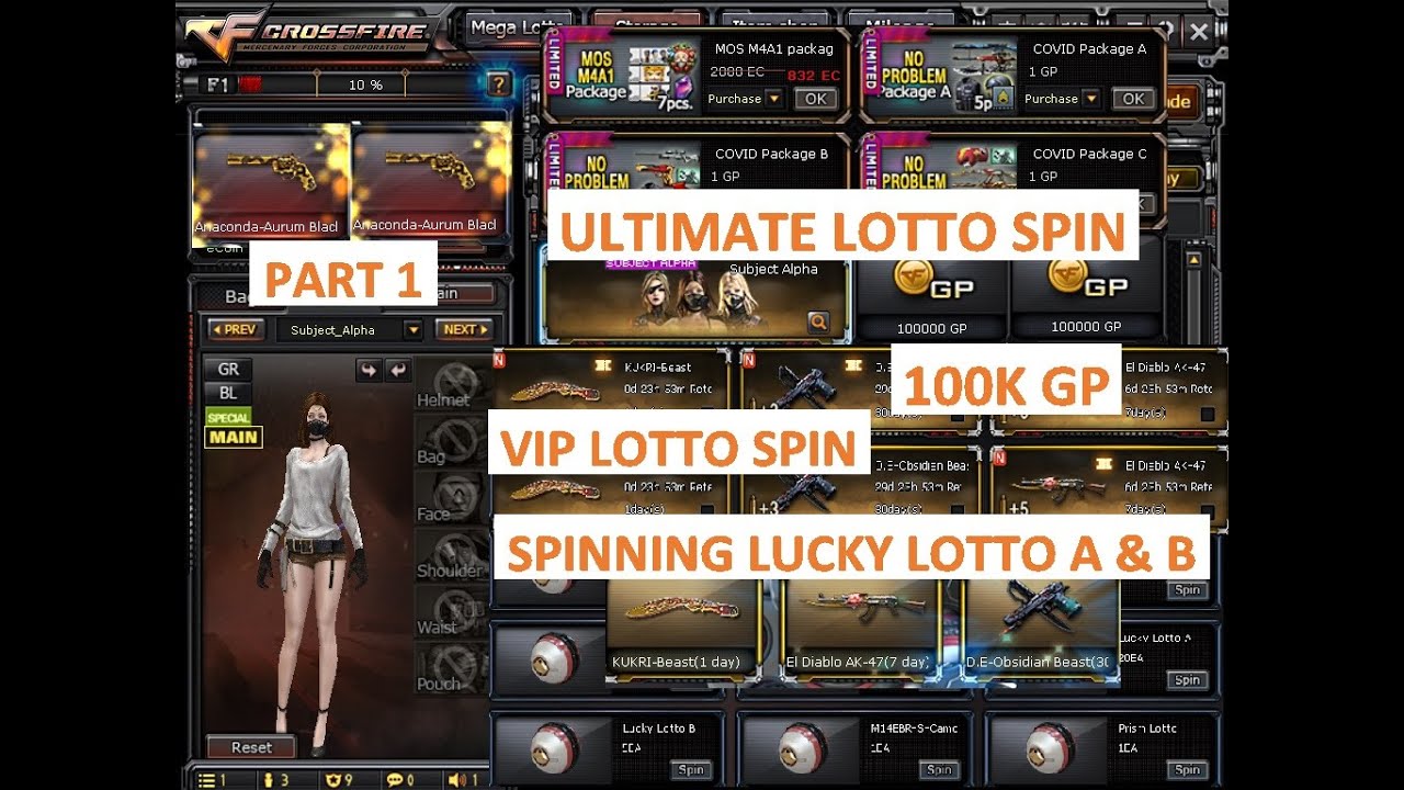 Ultimate Lotto Spin: Spinning Lucky Lotto A & B(VIP Lotto) in CrossFire ...