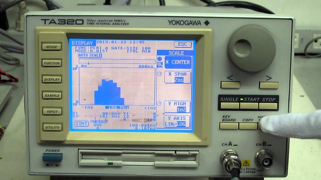 YOKOGAWA TA320 Time interval analyzer 動作確認 - YouTube