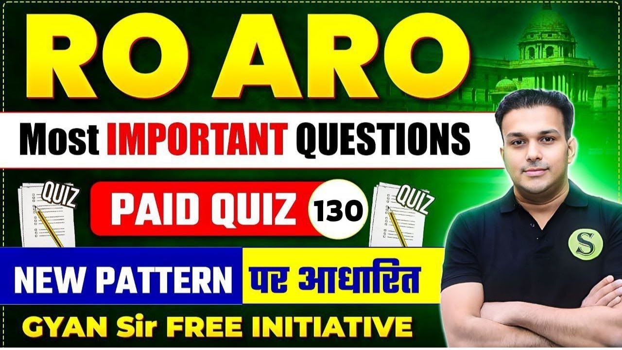 RO ARO New Pattern Most important questions Paid quiz 130 Best Test ...