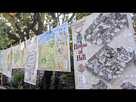 My Fighting Fantasy Gamebook Maps Outdoor Exibition - YouTube