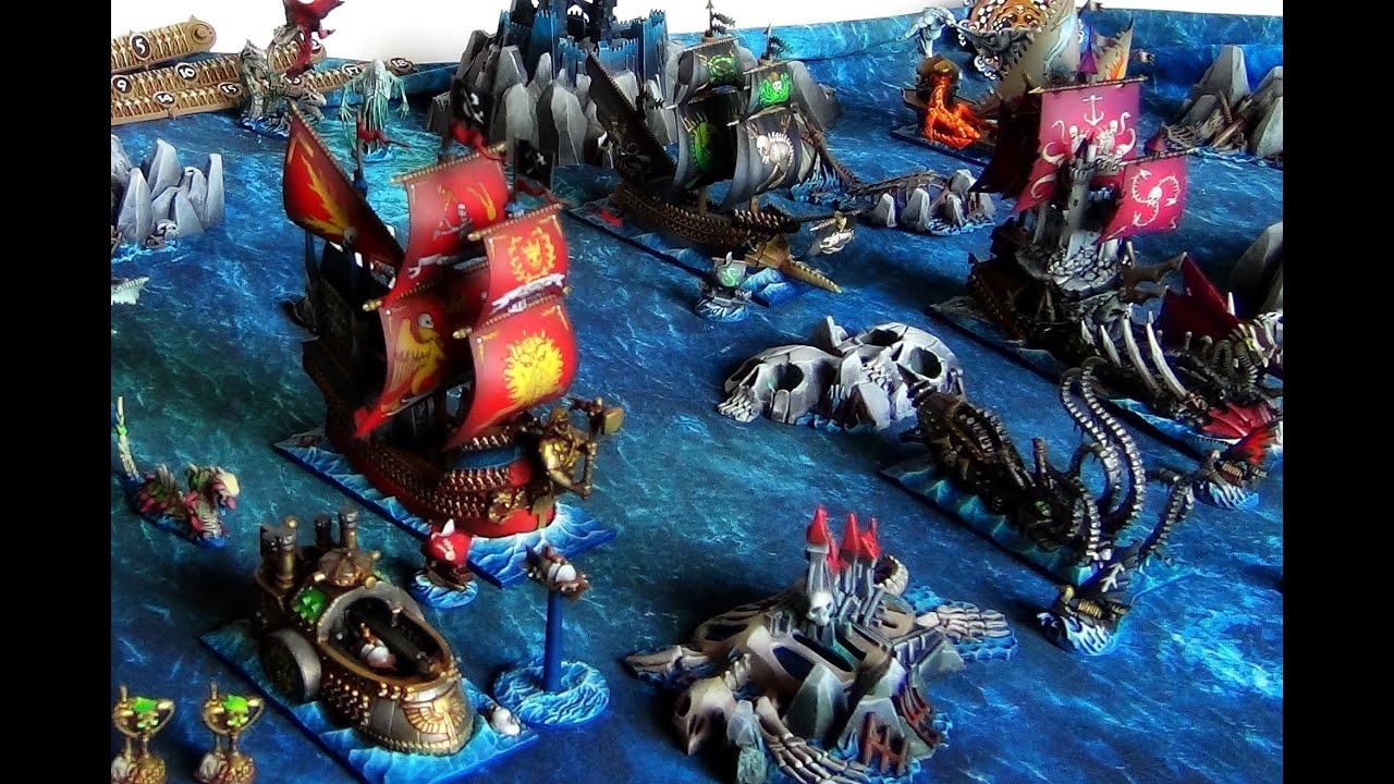 Board game#1: Dreadfleet. *Totally handpainted* - YouTube