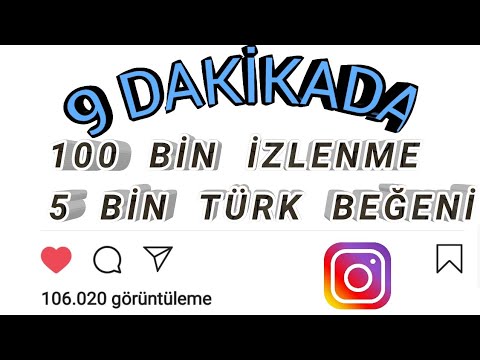 İNSTAGRAM İZLENME ARTIRMA (9 DKDA 100.000 İZLENME) OHA OLDU