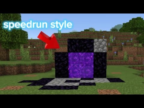 How to make Nether Portal in speedrun style. - YouTube