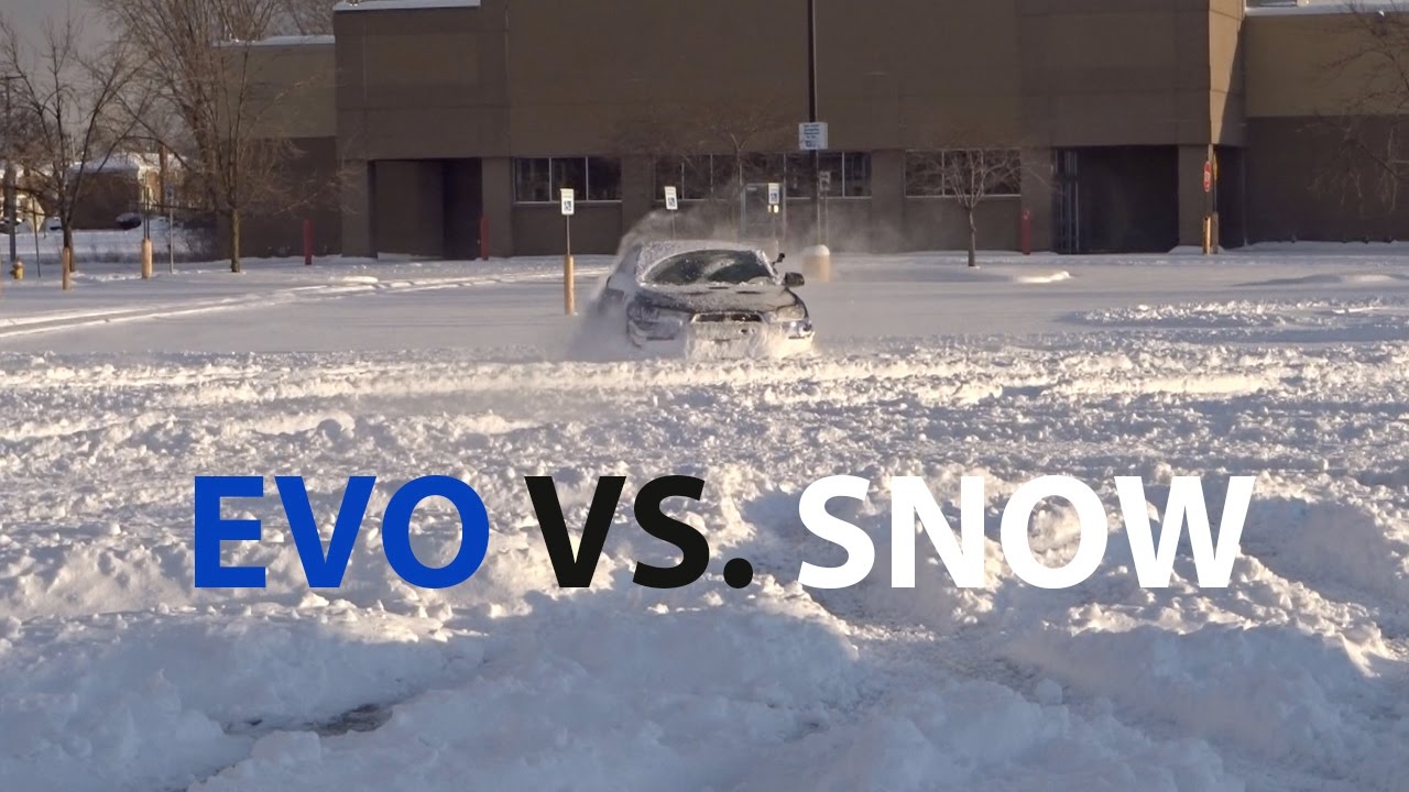 Evo X Vs. Snow - YouTube